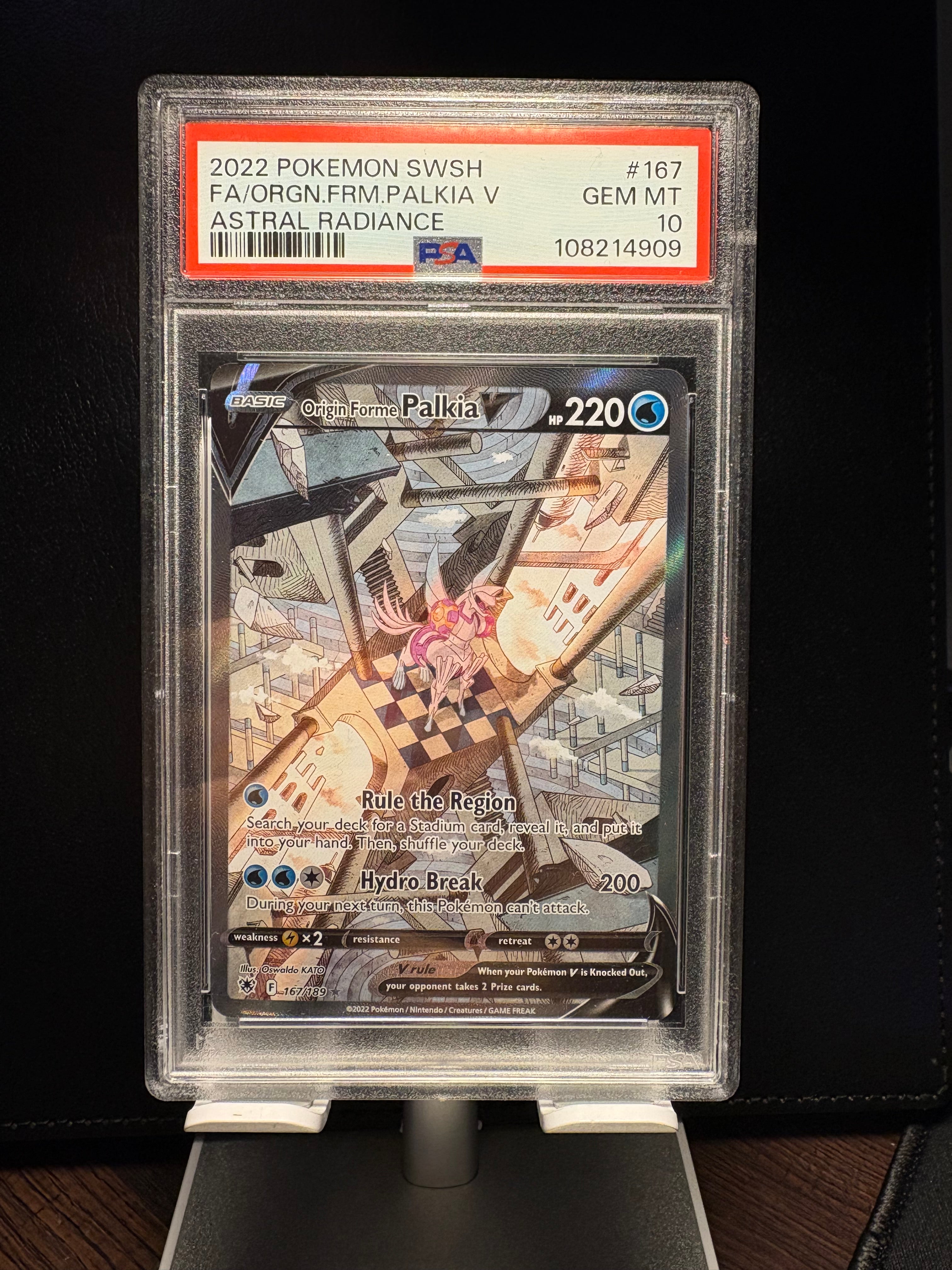 Palkia V (Alternate Full Art) 167/189 - PSA 10 - Dot's Card Shop